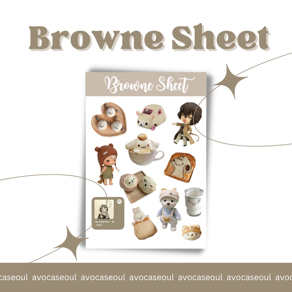 Sticker browne sheet sticker toro inoue sticker aesthetic ins korea for ...