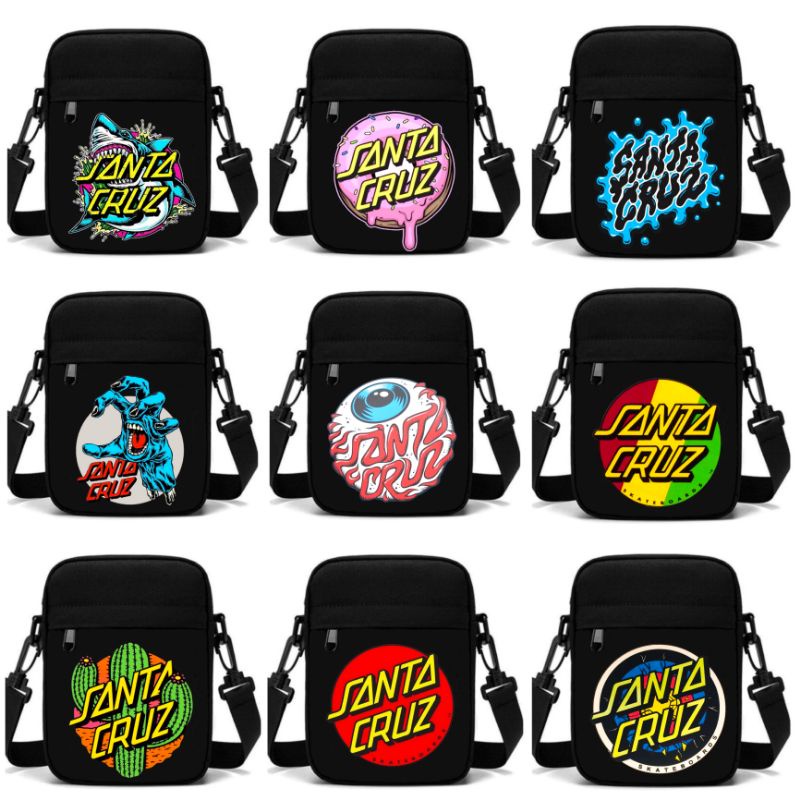 HITAM Cool Black Santa Cruz Sling Bag Material 100% Cordura Canvas ...