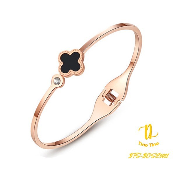 Bts Jewelery Bracelet Women Titanium Stainless Steel El Leaf Clover ...