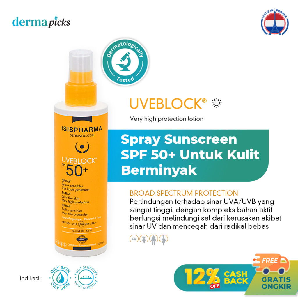 Uveblock SPF50+ Spray (200ml) - Sunscreen For Oily Skin | Shopee Singapore