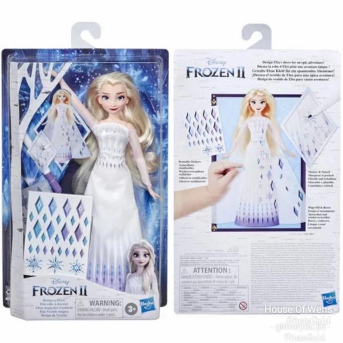 DISNEY PRINCESS FROZEN 2 DESIGN A DRESS ELSA HASBRO ORIGINAL | Shopee ...