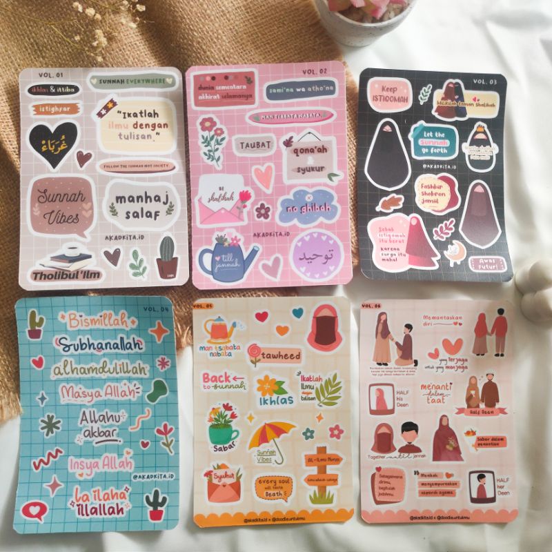 Sticker Sheet Tumblr Paste Hp Manhaj Salaf Muslimah Islamic Waterproof ...
