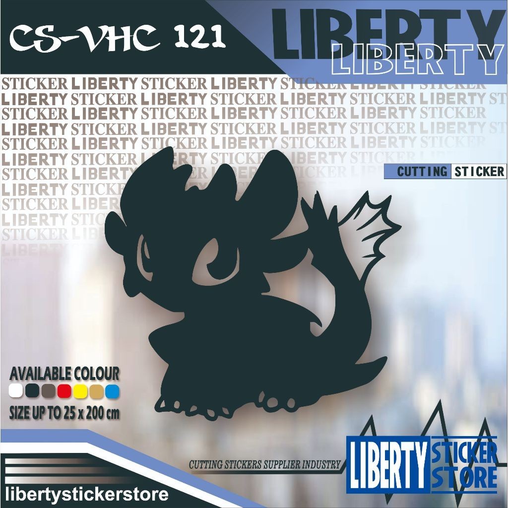 Free to choose the color & size of toothless sit cutting stickers ...