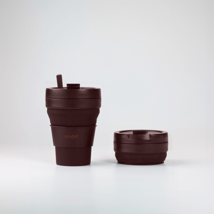Smatt Foldable Cup / Coffee Cup Silicone Folding Cup - Burgundy ...