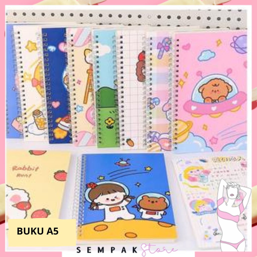 Ss Notebook A5 Notebook Contents 60 Sheets Aesthetic Diary Book Cartoon ...