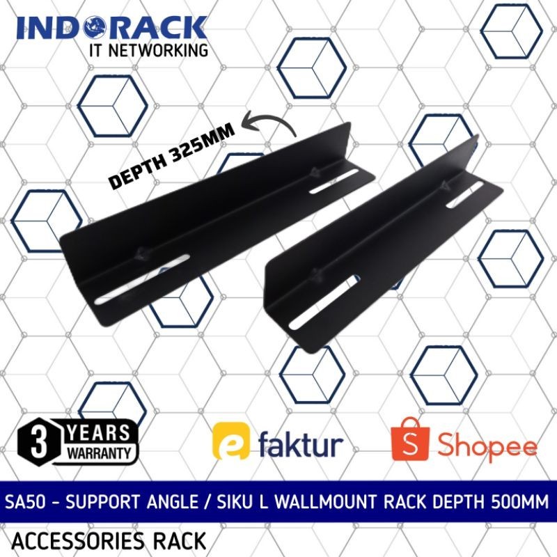 SIKU Sa50 Support Angle Depth 325mm Elbow L Wallmount Rack 500mm Server ...