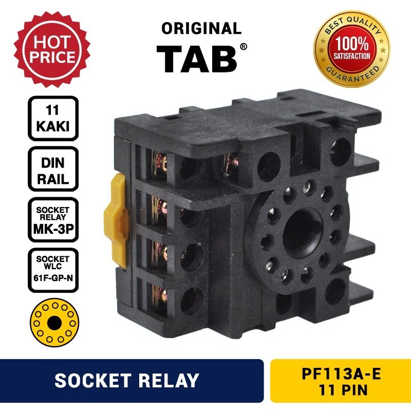 Socket Relay 13 Pin TAB PF113A-E (Closed Bolt) | Shopee Singapore
