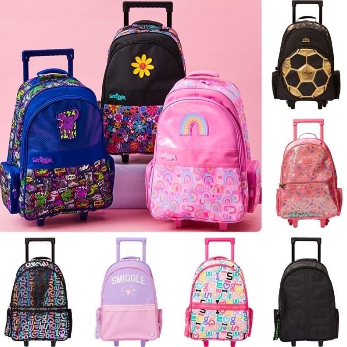 Smiggle Trolley Backpack With Light Up Wheels Best | Shopee Singapore