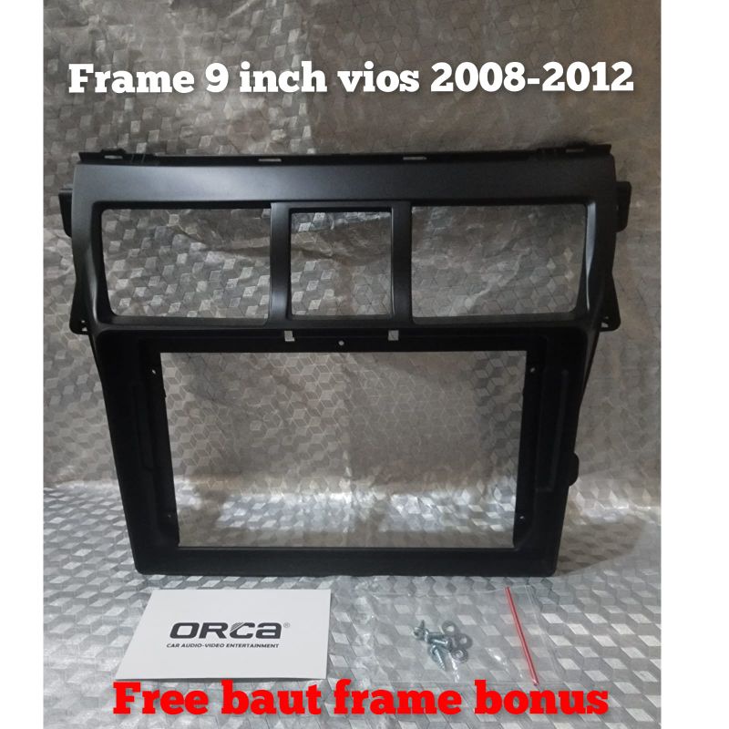 HITAM 9 inch android car tv head unit Frame for toyota vios 2008-2012 ...