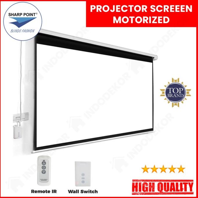 LAYAR Sharp Point Ori Automatic Projector Screen - Motorized Projector ...
