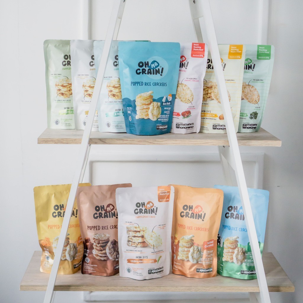 Oh Ma Grain Rice Crackers - OMG Popped Rice Cracker - Healthy Snack ...