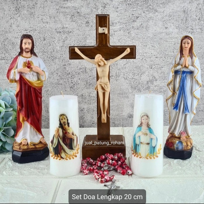 Aba Mass Equipment Set Statue of Jesus Sacred Heart Mary Lourdes ...