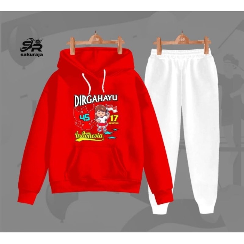 MERAH PUTIH Newest Happy Merdeka Children's Set Viral Stlan Set Kid ...