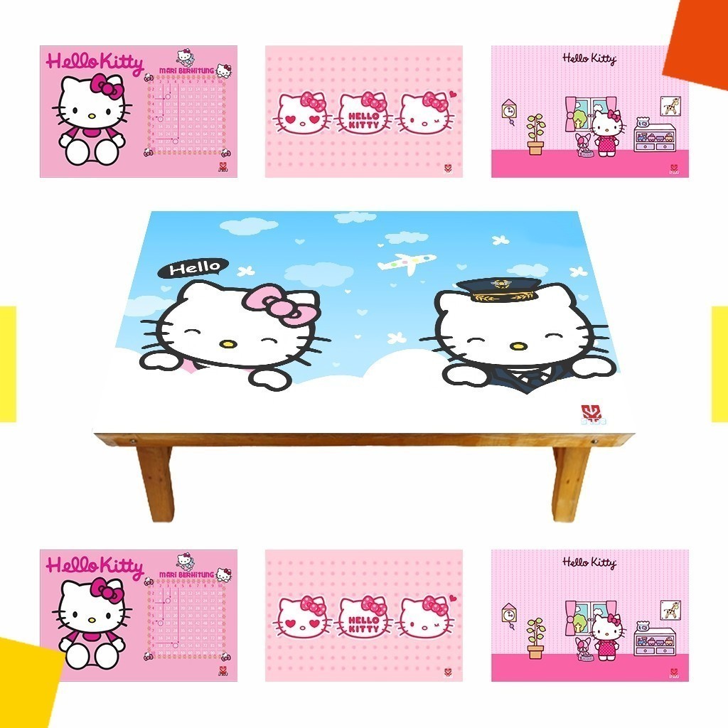 KAYU Hello Kitty Wooden Character Children's Study Table | Shopee Singapore