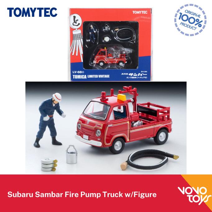Tomica Limited Vintage TLV-68c Subaru Sambar Fire Pump Figure Tomytec | Shopee Singapore