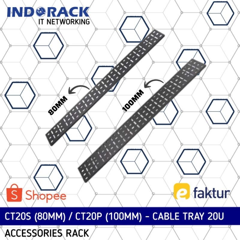 Ct20 - Management Cable Tray INDORACK for Close Rack 20U Server Rack ...