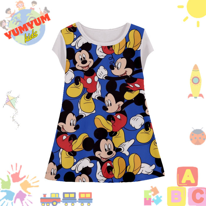 Mickey Mouse Girls Dress v10 Women's Tunic Disney Mickey Mouse 3D ...