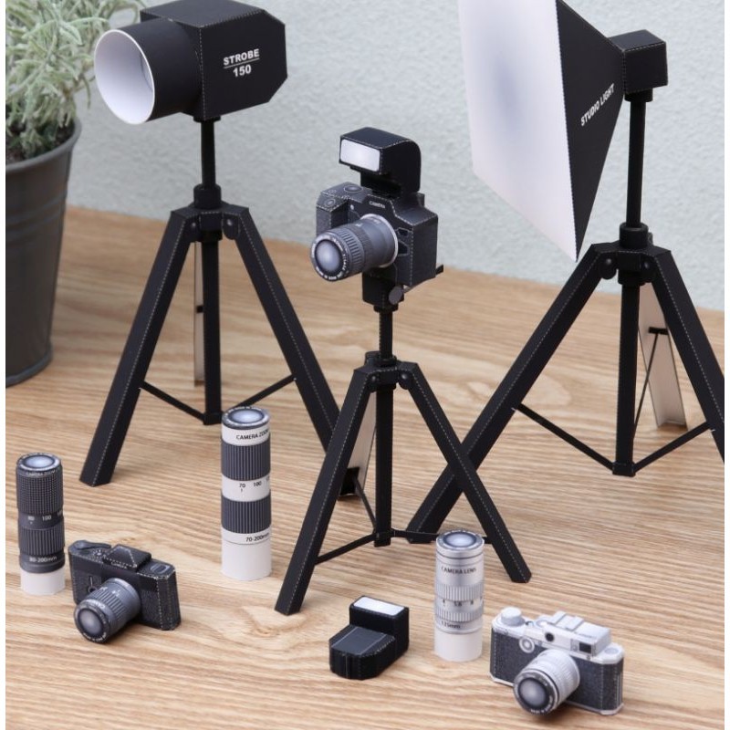 Studio camera miniature papercraft pattern sheet (CP-AgE26) | Shopee ...