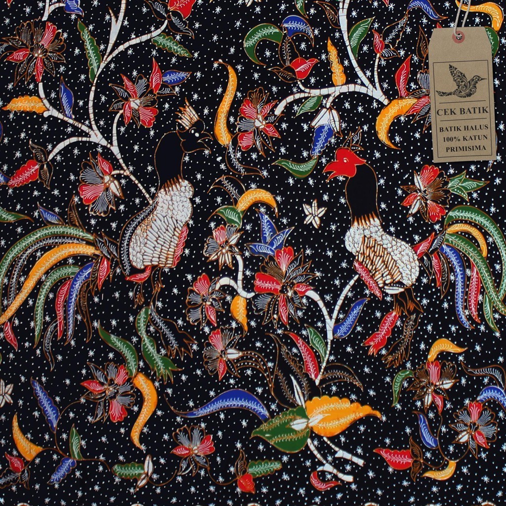 Batik Fabric - Madurese Rooster Motif (Black) | Shopee Singapore