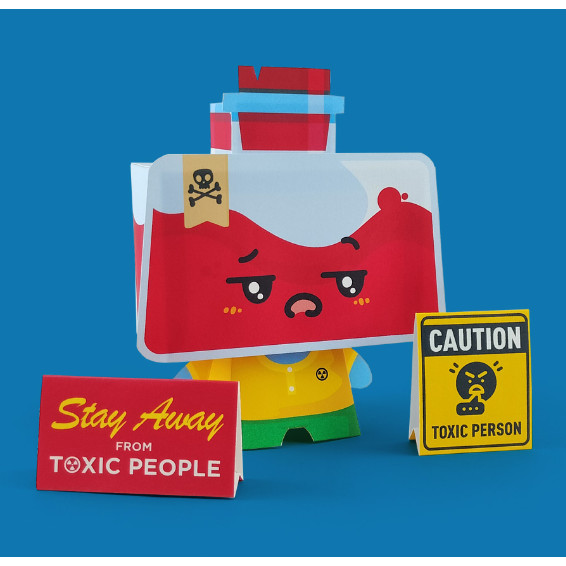 Toxic papercraft miniature action figure diy handicraft educational ...