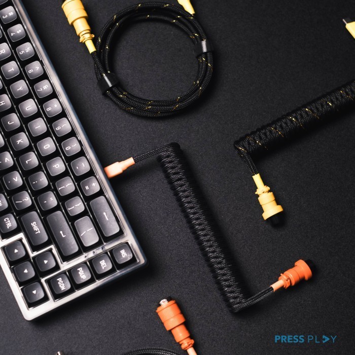 Type C Coiled Cable Mechanical Keyboard Aviator By Press Play | Shopee ...