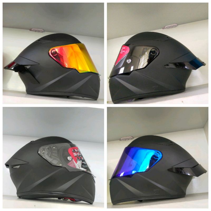 Helmet KYT TT Course Solid Black Doff Handsome Package (Free Shipping ...