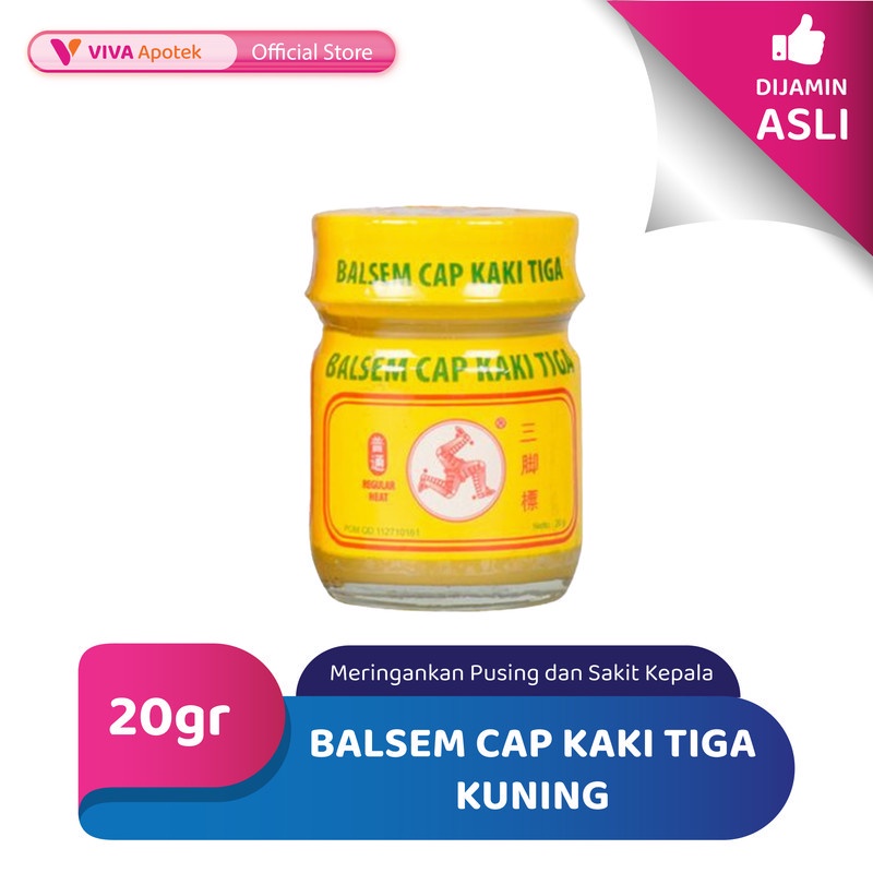 Yellow Triple Leg Cap Balm Relieves Itching And Colds (20 Grams ...