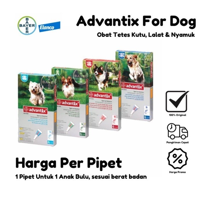 Advantix Dog Medicine kuty Dog S M L XL | Shopee Singapore