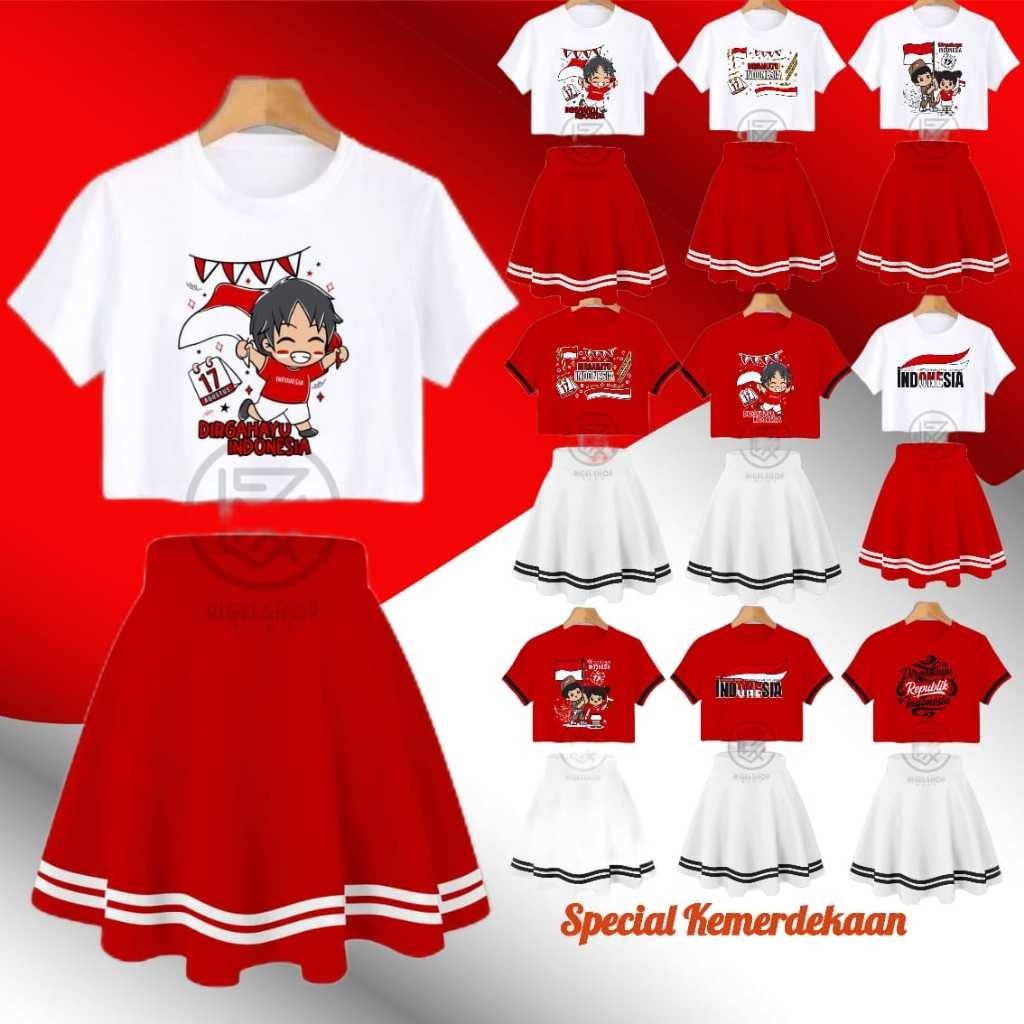 MERAH PUTIH Newest Happy Merdeka Children's Set Viral Stlan Red and ...