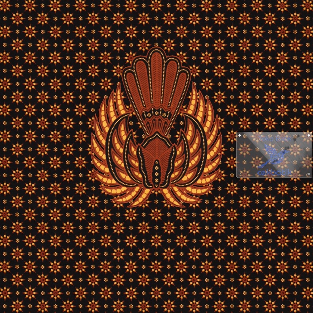 MERAH Batik cloth - EXC Prima Motif Batik Teruntum Gajah Mada (Red Soga ...