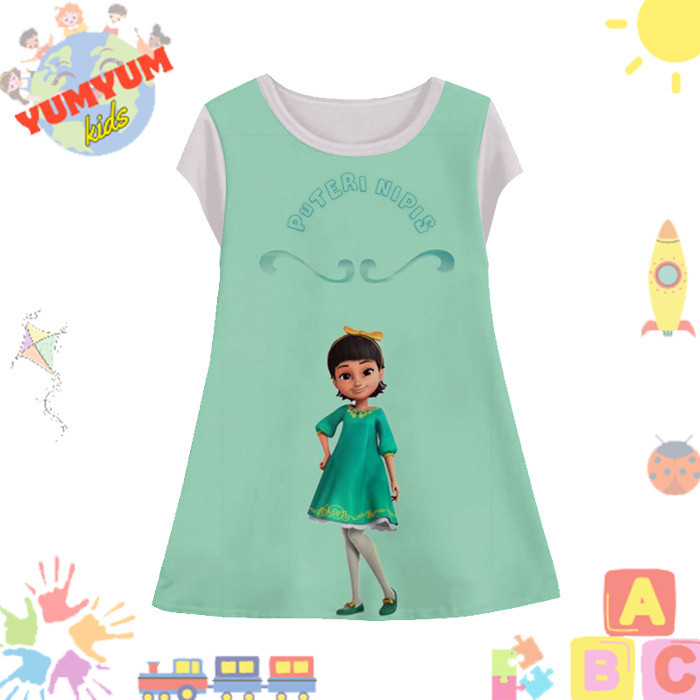 Princess Girls Dress v3 Girls' Tunic Animated Film Cartoon Princess 3D ...