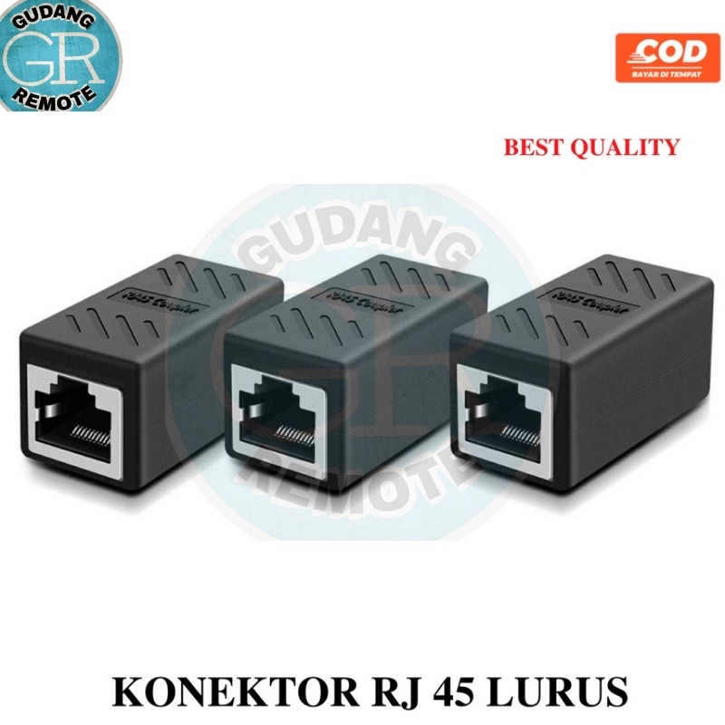 Rj 45 Barrel UTP Connector Lan Connection Adapter Extension Connector ...