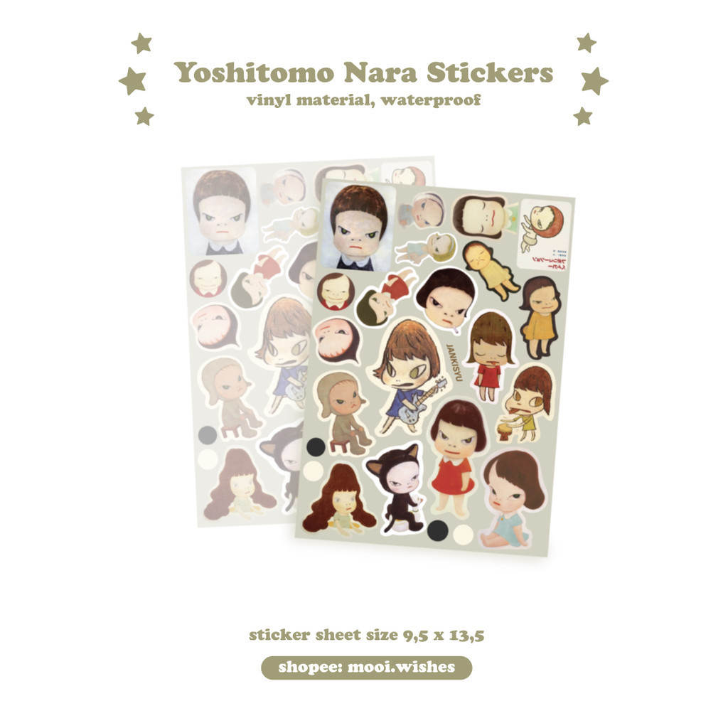 Yoshitomo Nara Sheet Deco Sticker Mobile Laptop Journaling Penpal ...