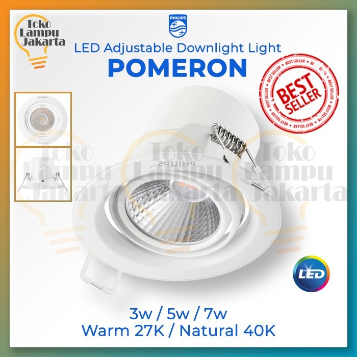 Philips Pomeron 3W 5W 7W Spotlight Led Recessed | Shopee Singapore