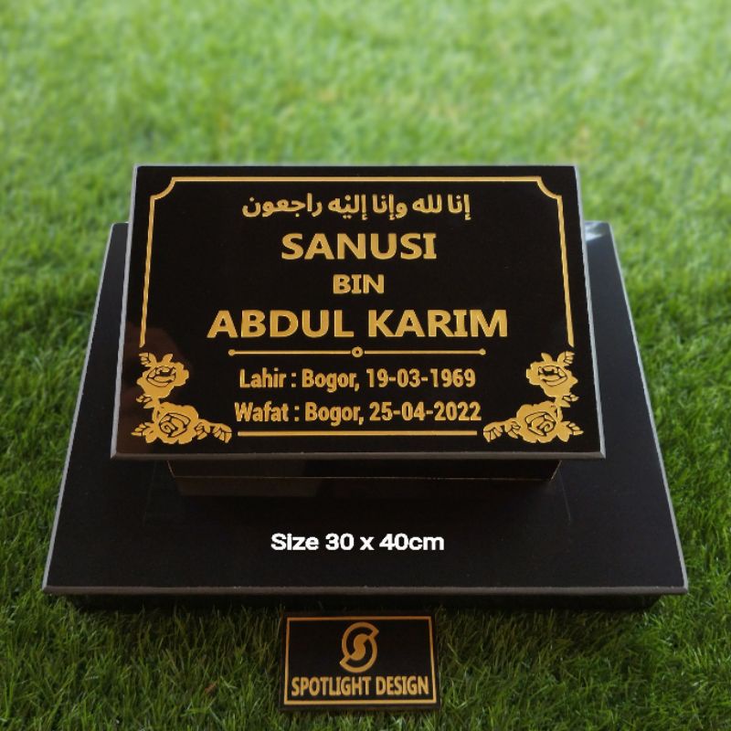 Full Mount Gravestone with Gravestones, Size 30x40cm | Shopee Singapore
