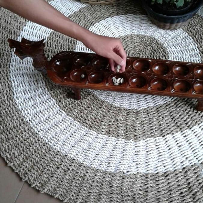 KAYU Dakon congklak Teak Wood Dragon model Free congklak seeds shell ...