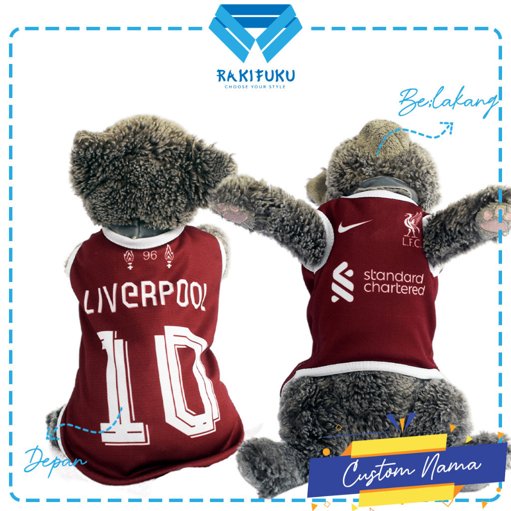 Liverpool Funny Soccer Jersey Cat Clothes [Can REQUEST Name] | Shopee ...