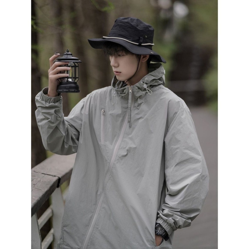 MATAHARI Men2024Outdoor Sun Protection Clothing, Thin Slant Chain ...