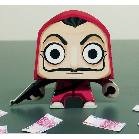 La Casa De Papel Money Heist papercraft Miniature action figure diy ...