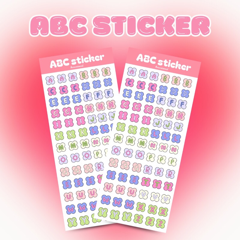 Abc sticker sheet ransom sticker aesthetic ins korea for scrapbook ...