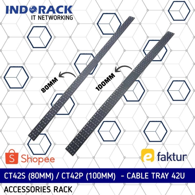 Ct42 - Management Cable Tray INDORACK for Close Rack 42U Server Rack ...