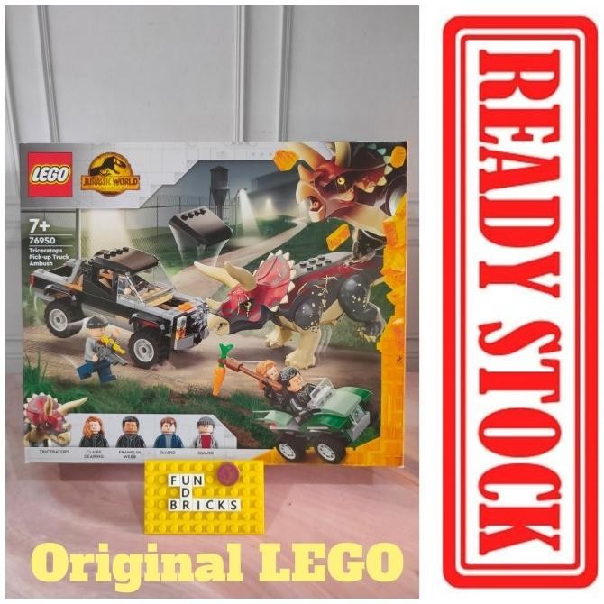 Lego 76950 Jurassic World Dominion Triceratops Pick Up Truck Ambush ...