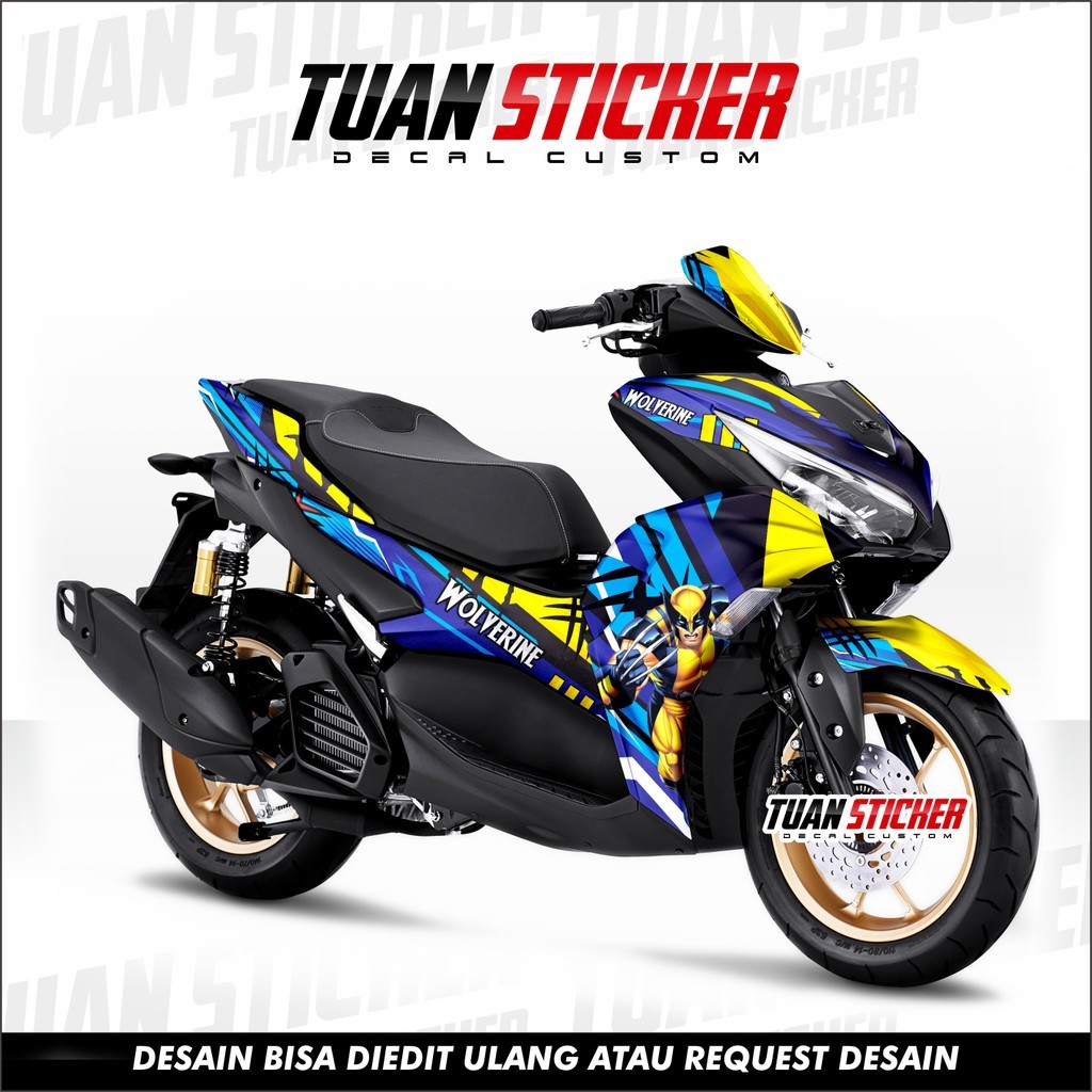 Aerox sticker Striping Decal All New aerox 155 Connected full body ...