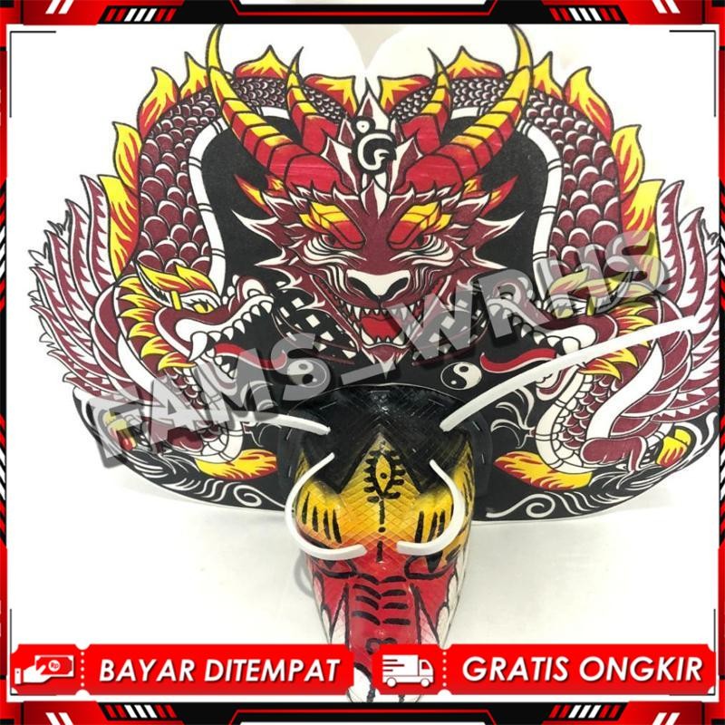 MERAH Medium Size Children's Barongan Dragon Sponge Barongan Red ...