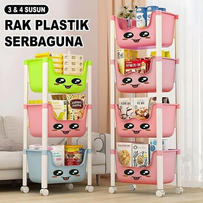 CUBBIE Multi-Purpose Open Storage Stacking Shelf Stacking Trolley Shelf ...