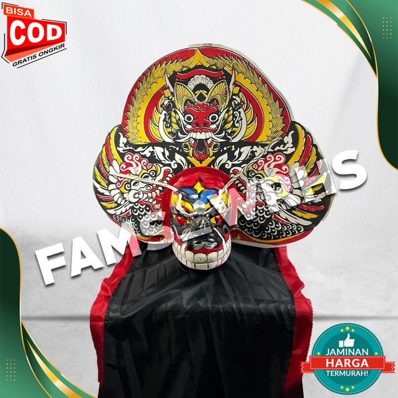 MERAH (Super) Jumbo Size Sponge Children's Barongan Balinese Motif Red ...
