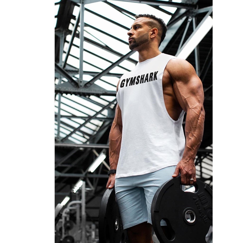 Gymshark Mens Combat drop arm tank regular fit and dropped armhole ...