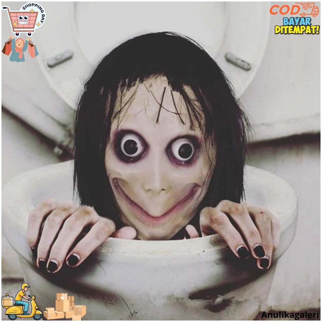 Momo Challenge Mask Halloween Party Japanese Ghost Sadako Cosplay ...