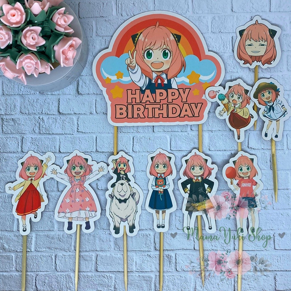 Spy X FAMILY ANYA ANIME character birthday Cake decoration Cake Topper ...