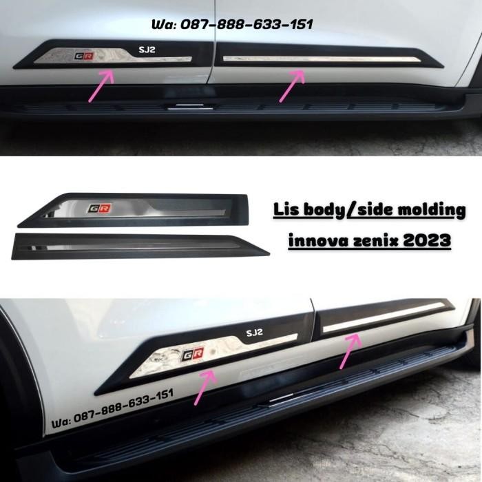 Innova zenix 2023 body side molding trim, oem GR model, Premium logo ...